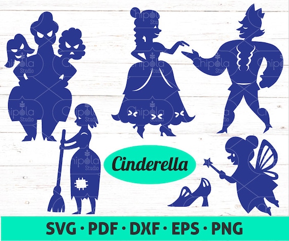 Silueta De Cenicienta Y Principe