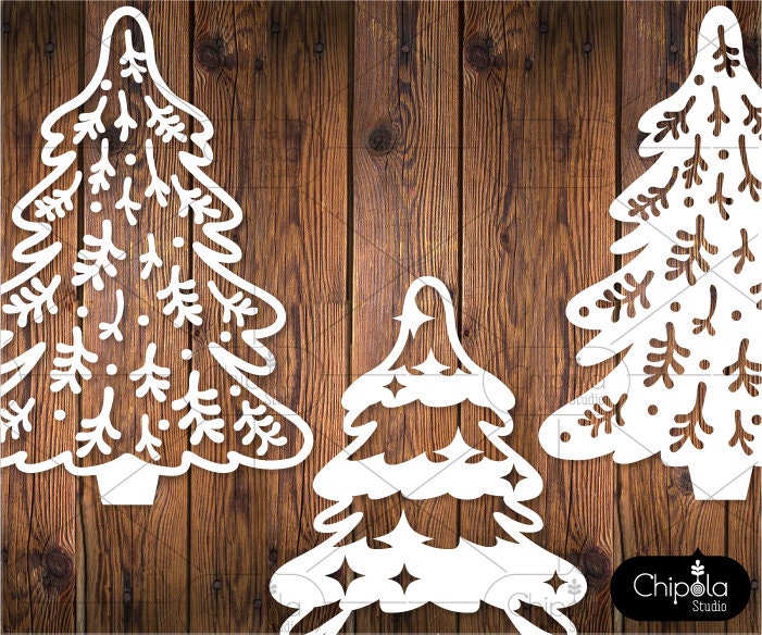 Christmas Trees SVG Cut File Christmas Decoration Fir Trees - Etsy
