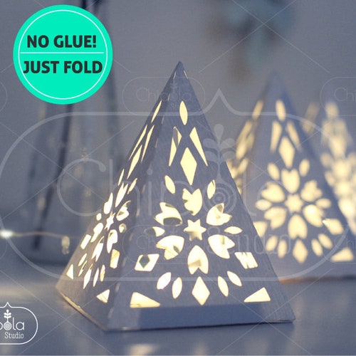 Centerpiece Decoration SVG 3D Pyramid Lantern Geometric | Etsy