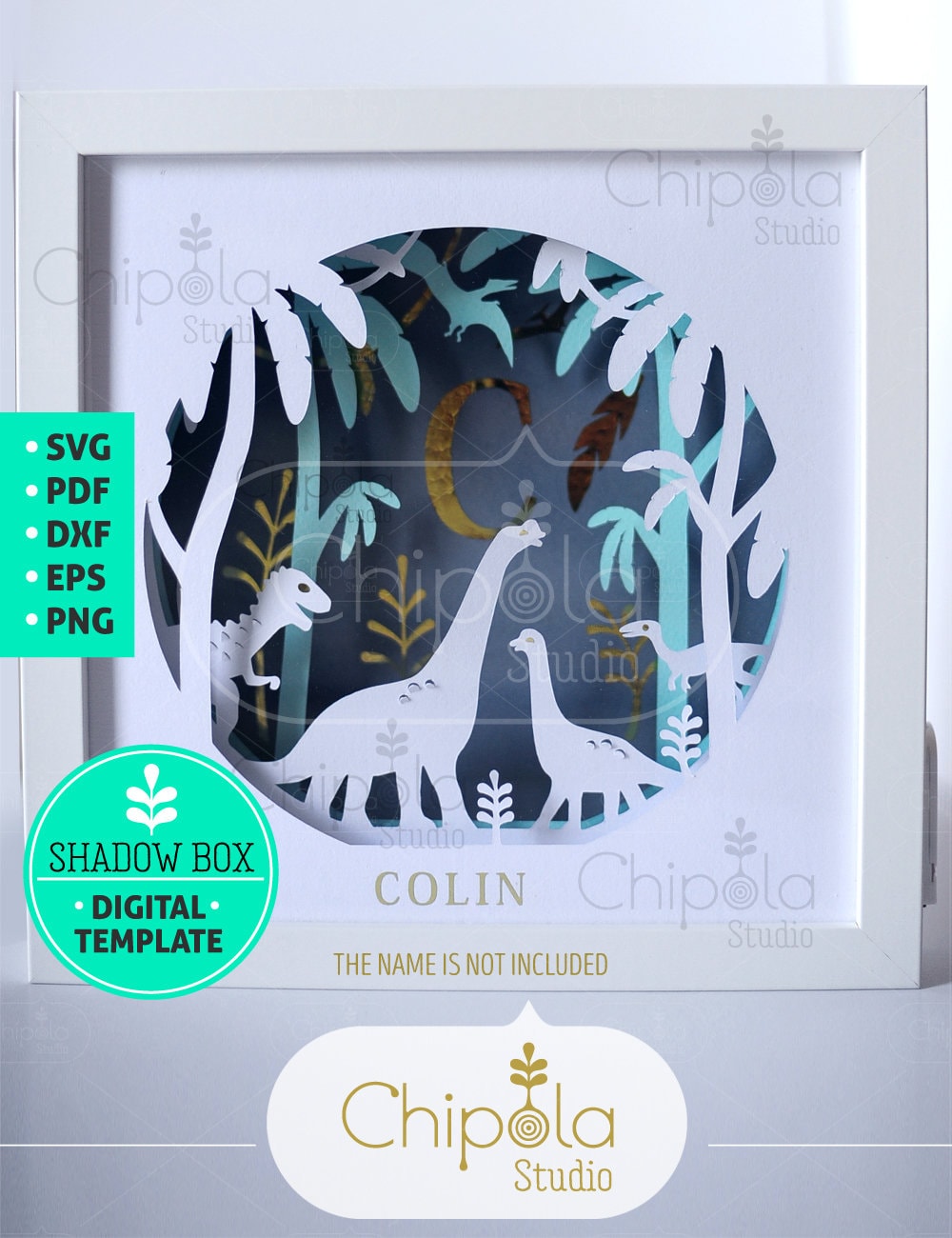 Dinosaurs Shadow Box SVG 3d Papercut SVG Layered Paper Art - Etsy Canada