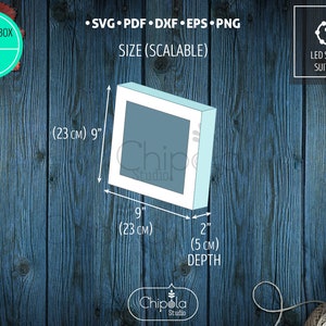 Blank Square Deep Shadow Box Frame SVG for Layered Artwork Paper Art ...