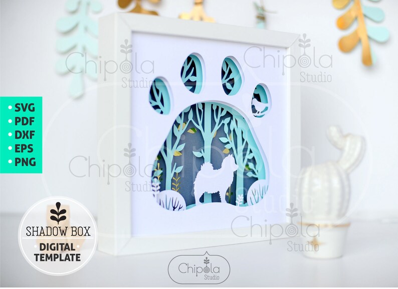 Pomsky Dog Breed Shadow Box SVG, 3d Papercut SVG, Layered Paper Art ...