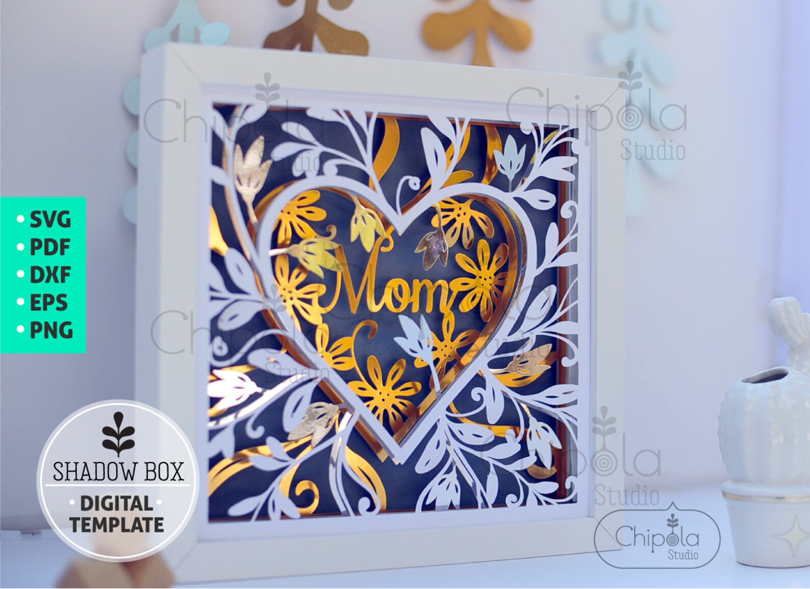 Mom/mam/mum/mama Shadow Box SVG 3d Papercut Layered Paper Art - Etsy Canada