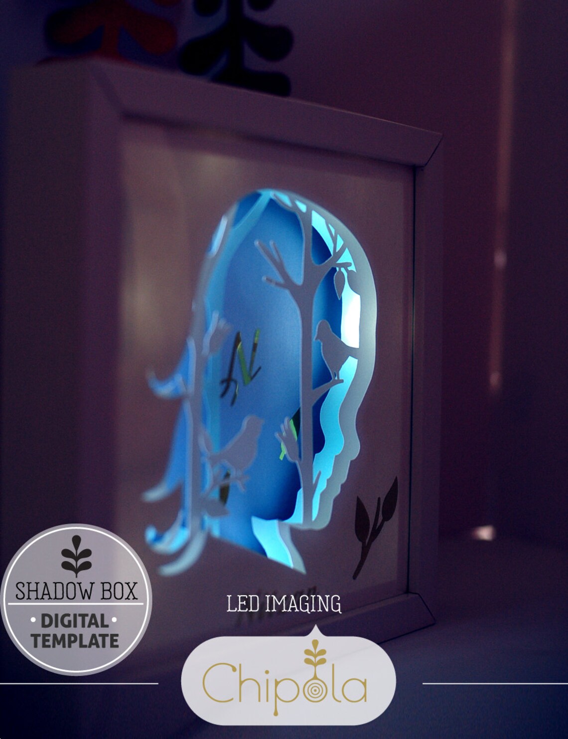 Girl Portrait Shadow Box SVG 3d Papercut SVG Layered Paper | Etsy Canada