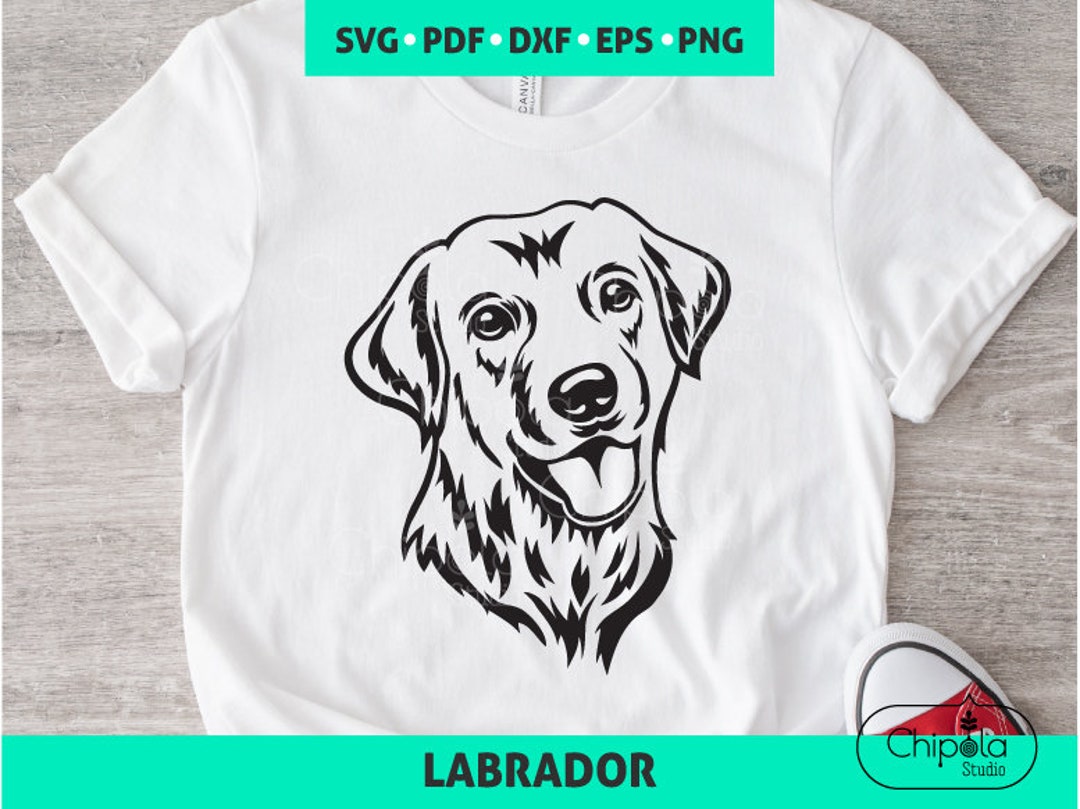 Labrador Head With Paws SVG Portrait Vector Cut File, Papercut, Dog ...