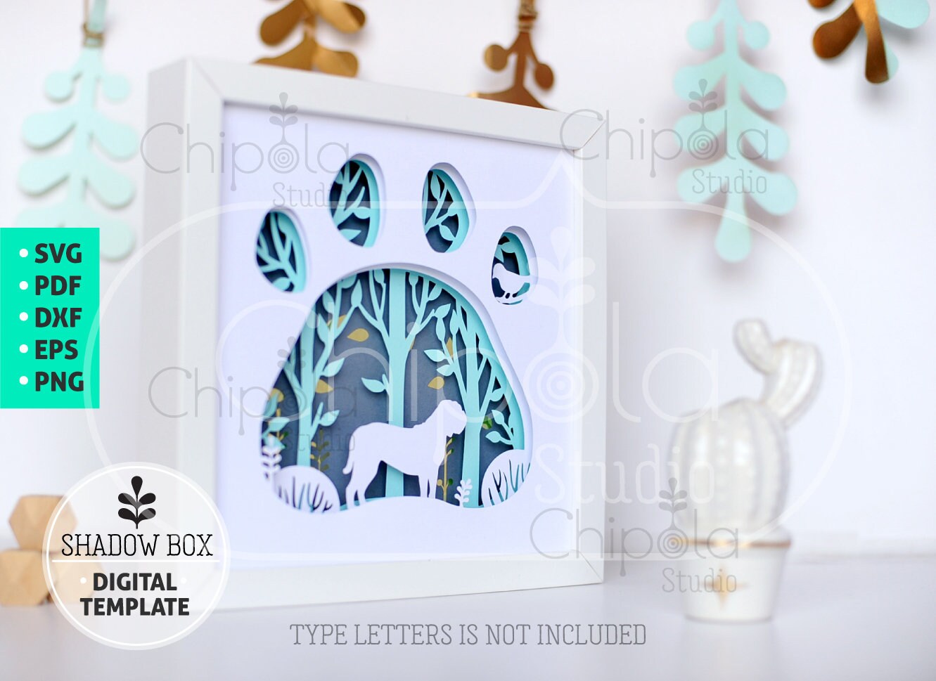 Dogue De Bordeaux Dog Breed Shadow Box SVG, 3d Papercut SVG, Layered ...