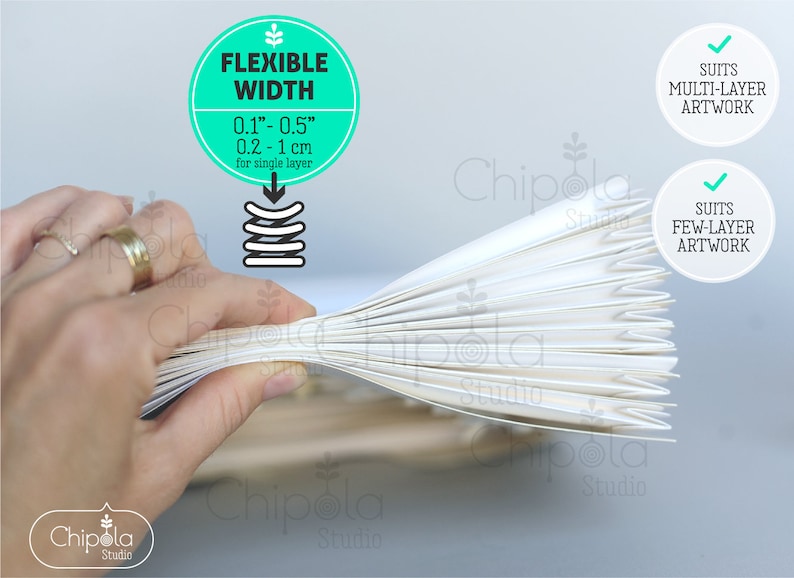 Flexi-spacers Template From Cardstock for a Layered Artwork - Etsy Canada