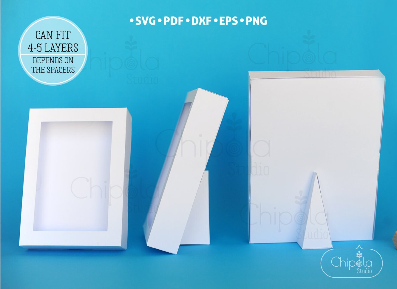 Blank Rectangular Shadow Box Frame SVG Set for Layered - Etsy