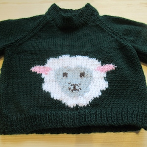 Baby Sheep Motif Jumper Knitting Pattern Pdf - Etsy
