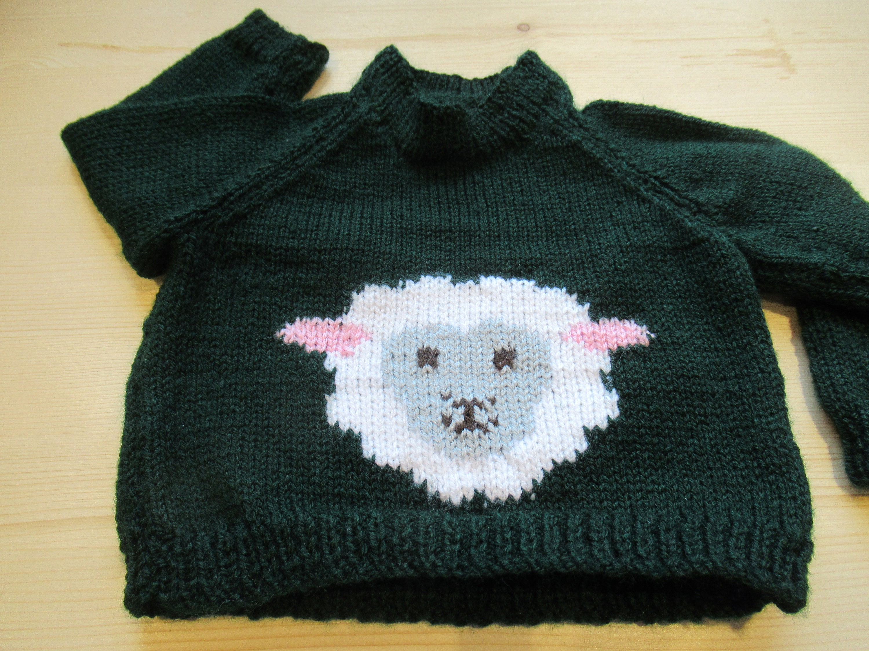 Baby Sheep Motif Jumper Knitting Pattern Pdf - Etsy