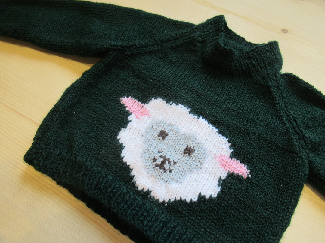 Baby Sheep Motif Jumper Knitting Pattern Pdf - Etsy
