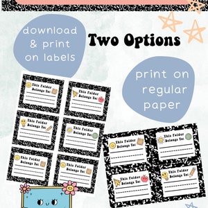 Editable Retro Name Labels Template, Locker, Back to School, Student ...