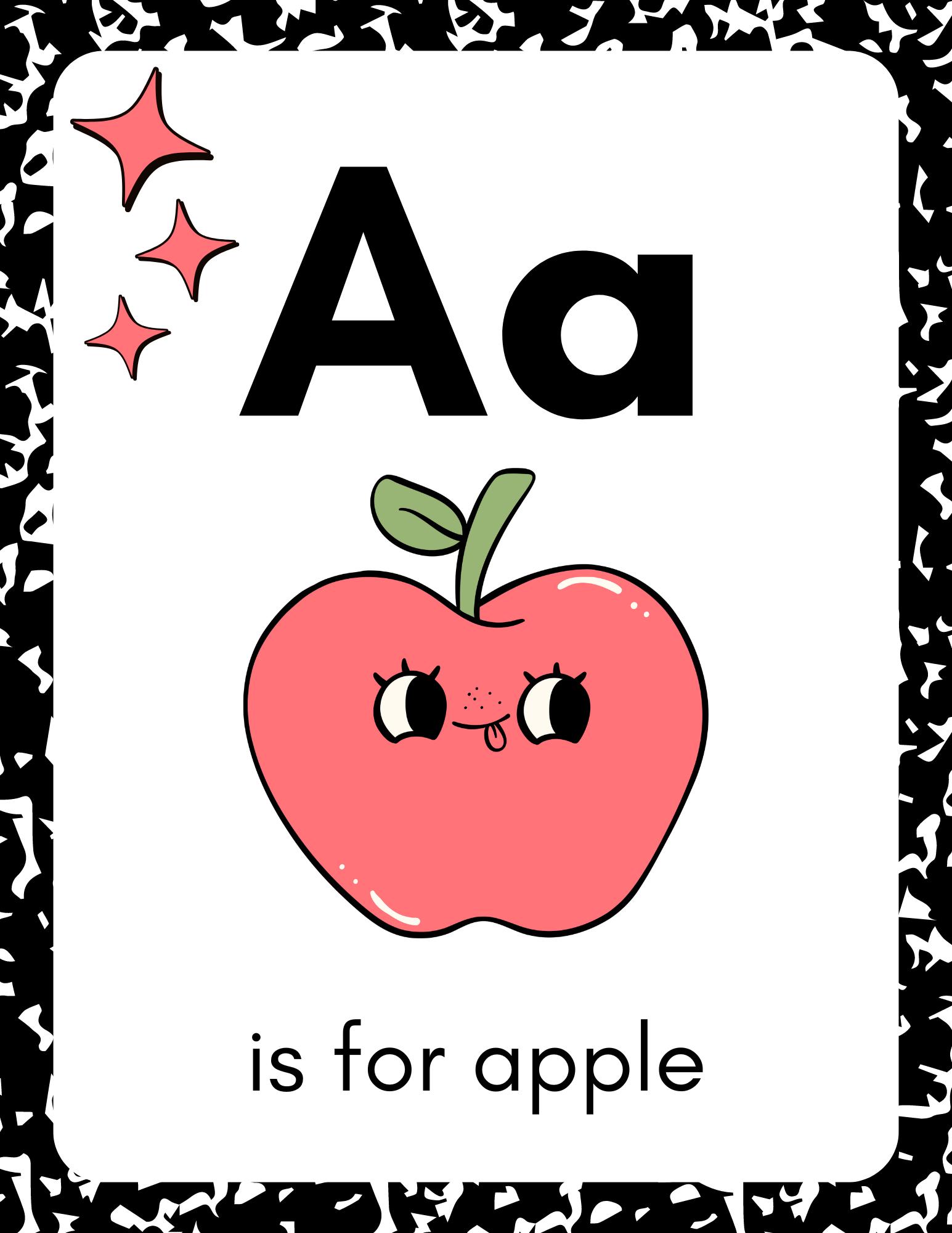 Retro Alphabet Posters, Back to School, Teacher Info Printable ...
