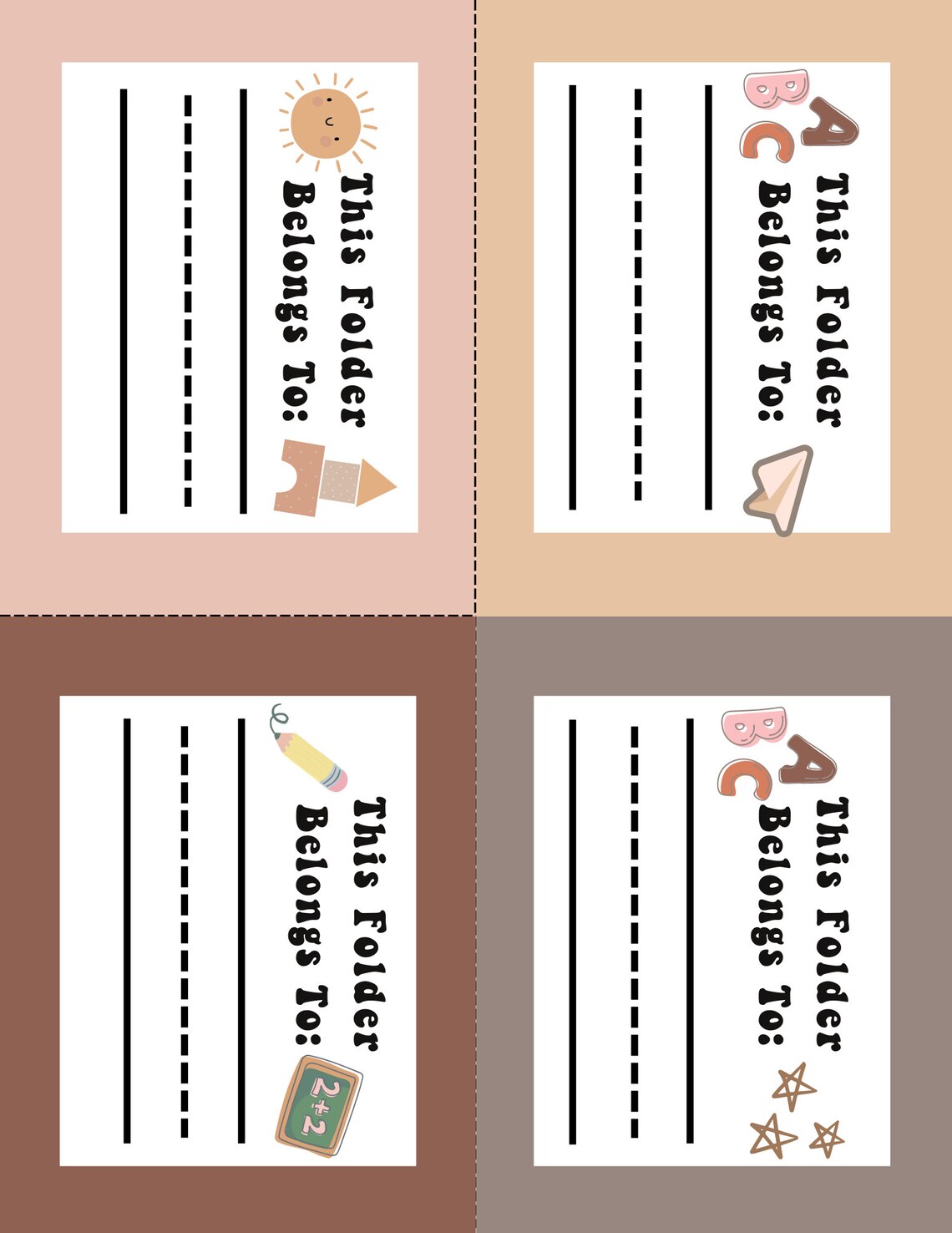 Boho Student Name Tags, Editable Desk & Locker Labels (canva Template ...