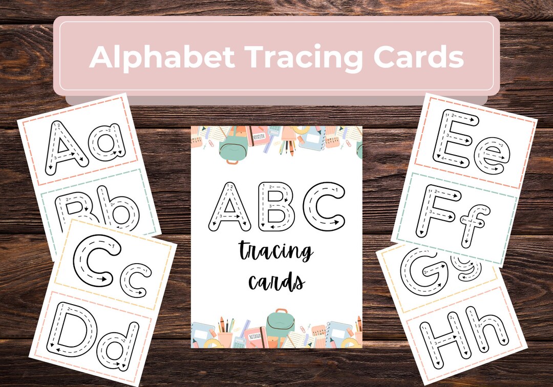 Alphabet Preschool/homeschooling Tracing Cards - Engaging Lessons ...