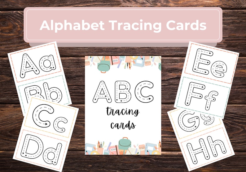 Alphabet Preschool/homeschooling Tracing Cards - Engaging Lessons ...