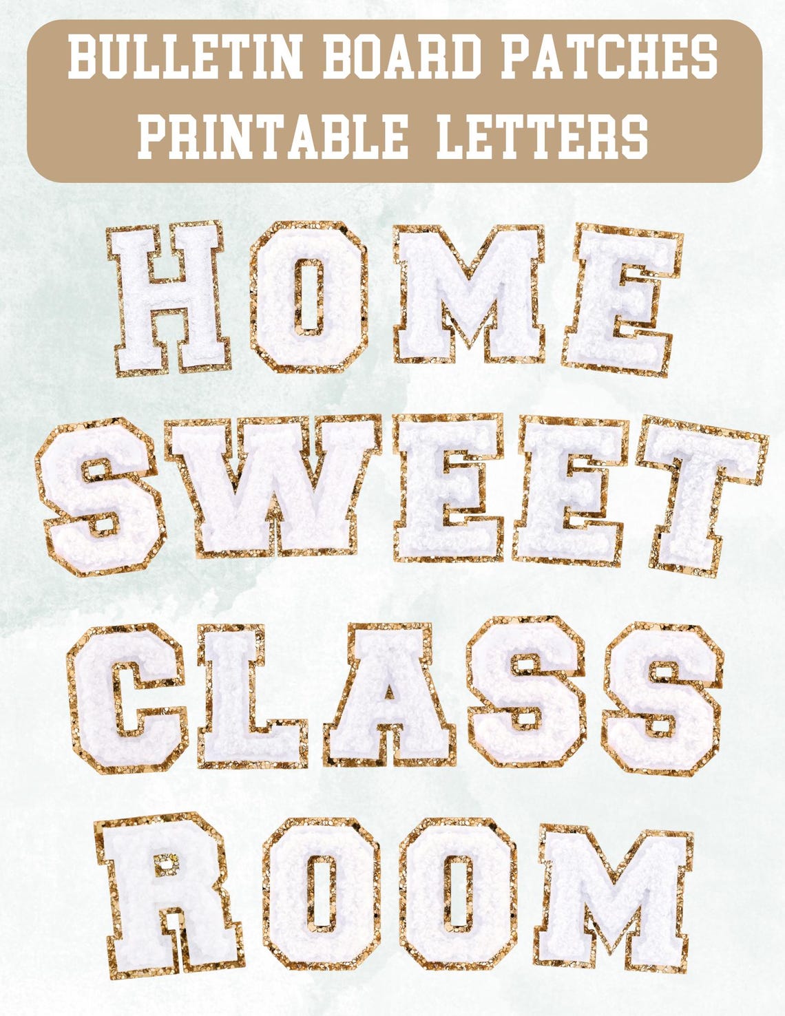 Retro Fuzzy Patch Bulletin Board, Back to School, Home Sweet Classroom ...