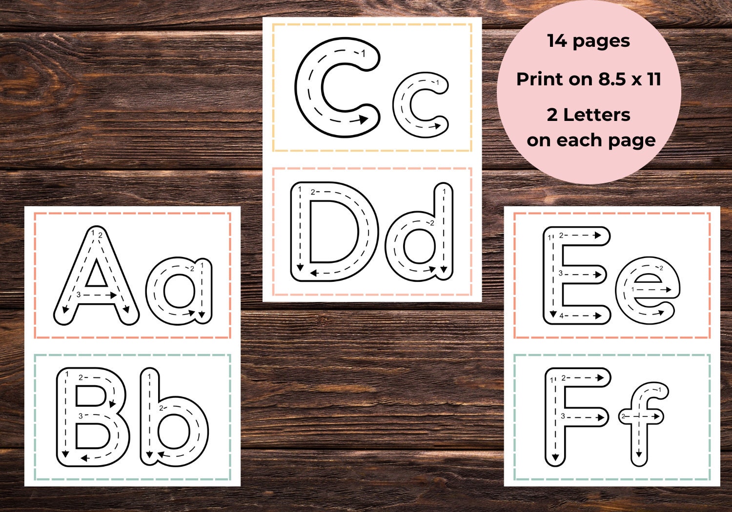 Alphabet Preschool/homeschooling Tracing Cards - Engaging Lessons ...