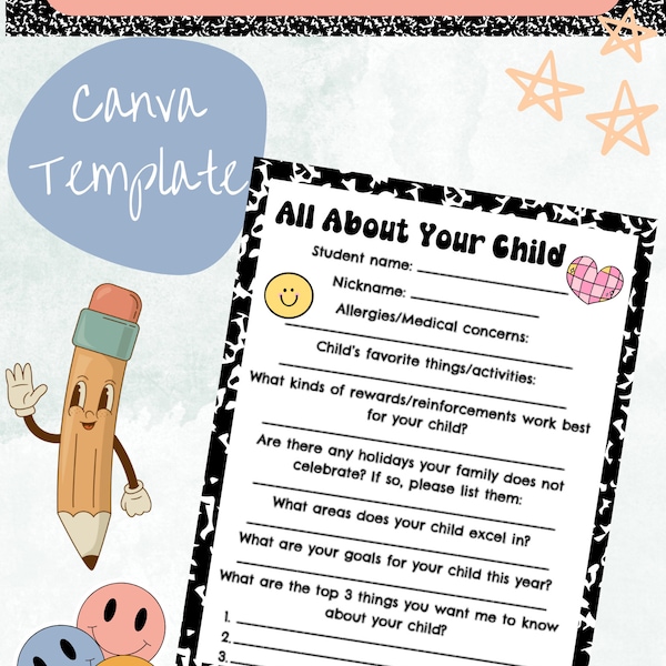 Editable Retro Name Labels Template, Locker, Back to School, Student ...