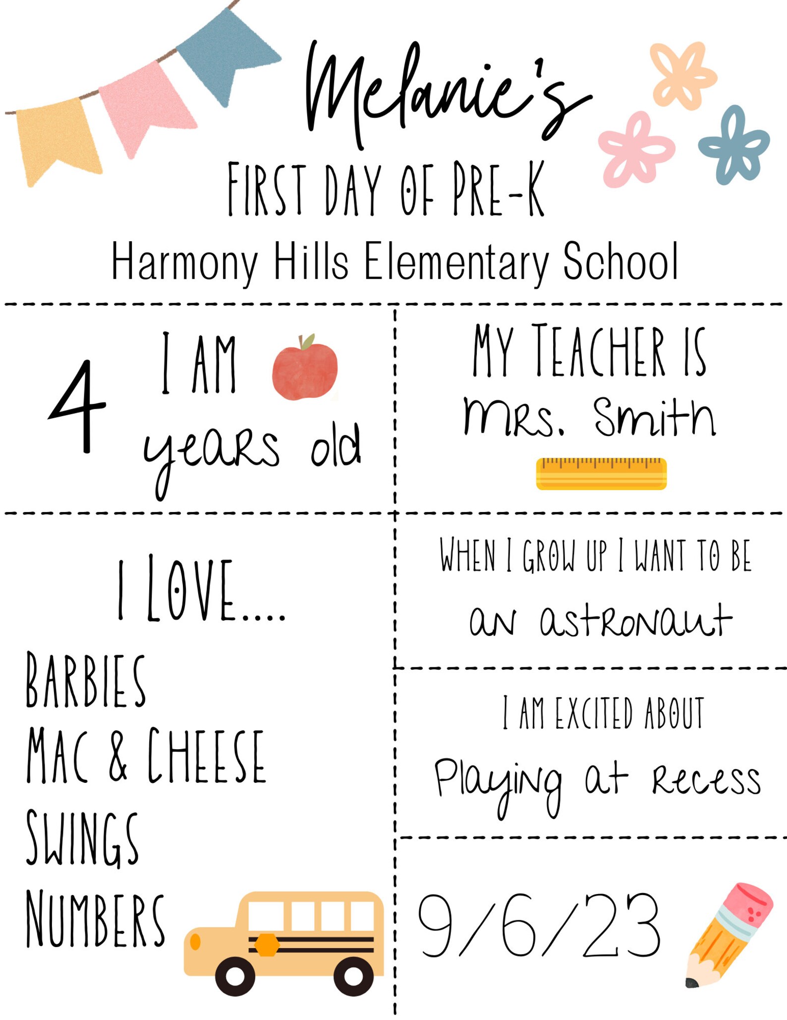 First Day of School Printable Sign | Editable Back to School Sign ...