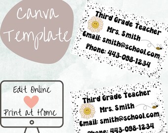 Editable Boho Meet the Teacher Template, Back to School, Teacher Info ...