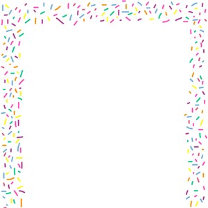 Printable Sprinkles Border Paper Craft Supplies Invitation | Etsy