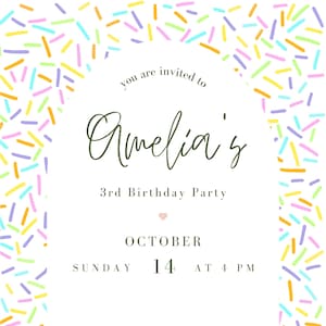 Printable Pastel Sprinkles Pages - Paper Craft Supplies - Invitation ...