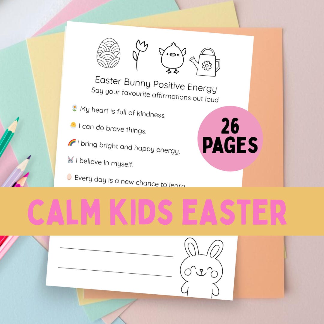 Mindful Easter Kid Bundle Spring Printable Activity PNG Worksheet ...
