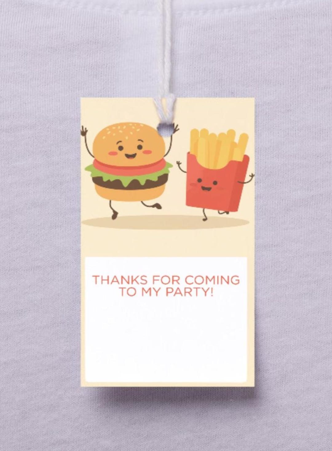 Party Bag Thank You Gift Tag Printable Custom Gift Voucher Canva ...