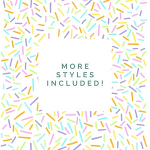 Printable Pastel Sprinkles Pages - Paper Craft Supplies - Invitation ...