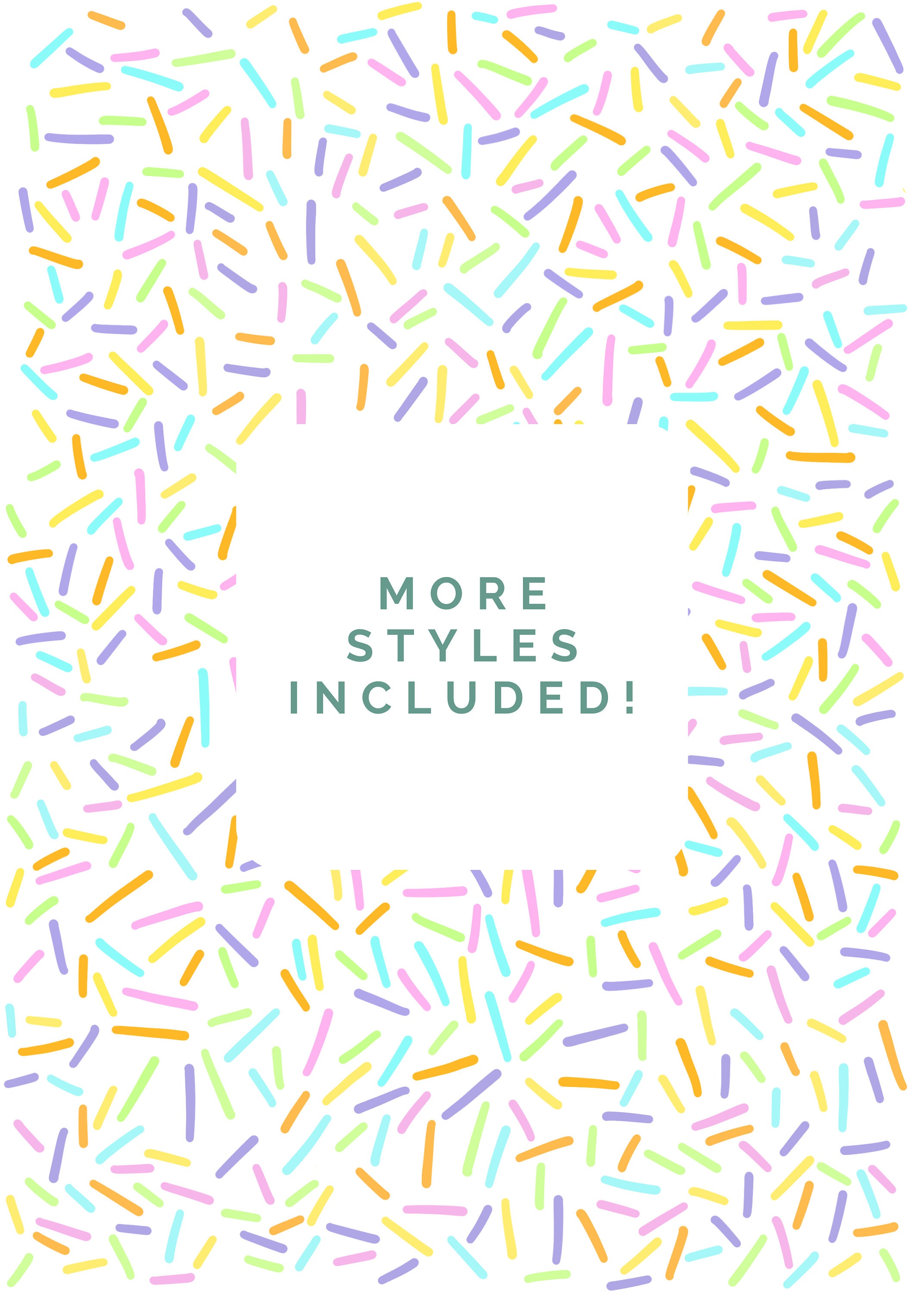 Printable Pastel Sprinkles Pages - Paper Craft Supplies - Invitation ...