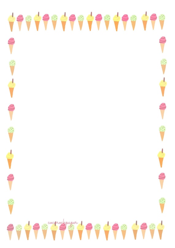 Ice Cream Page Border