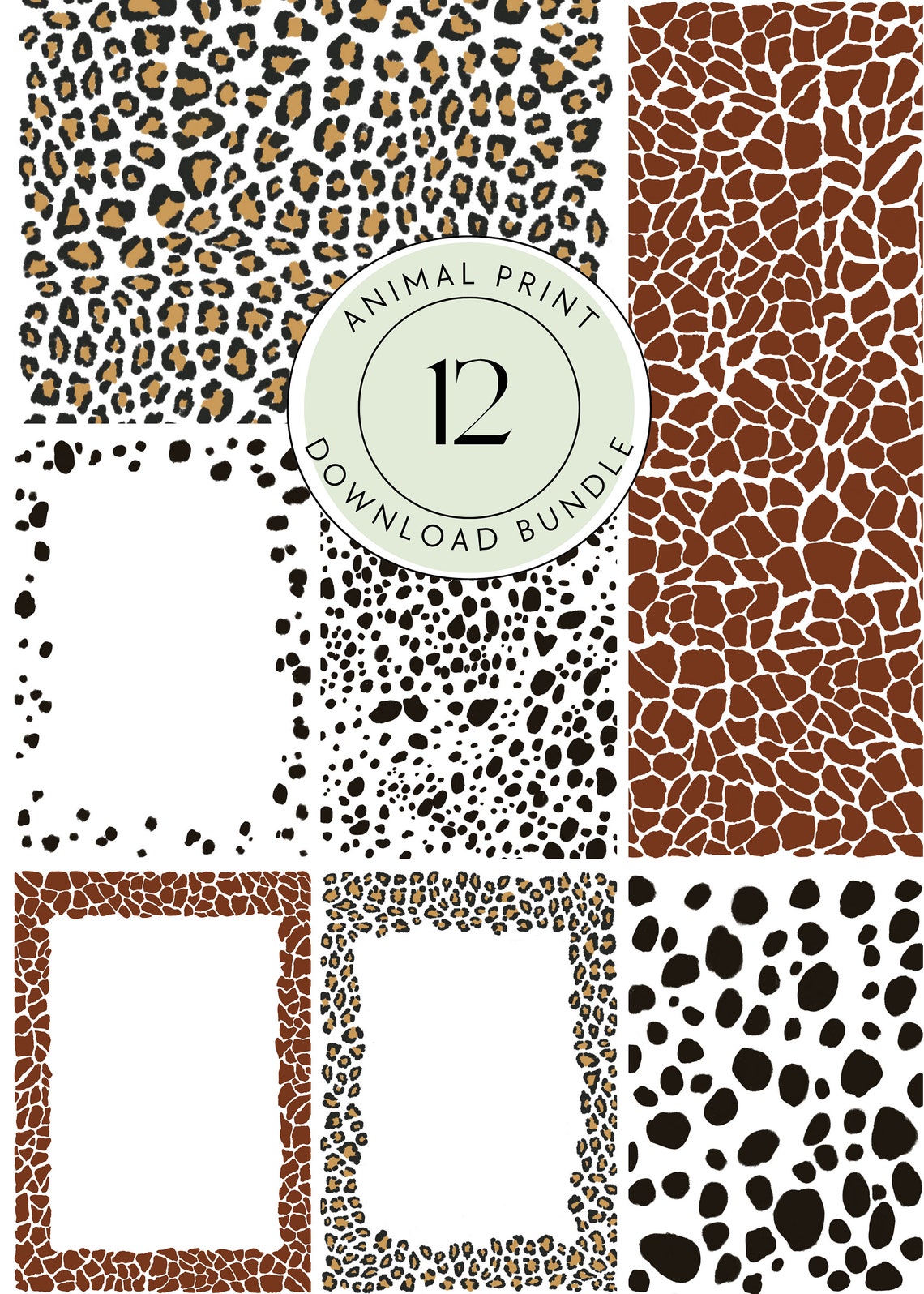 Leopard Print Pattern Border Safari Invitation Template Animal ...