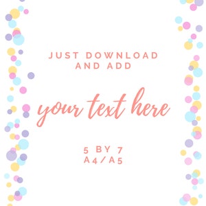 Printable Pastel Sprinkles Pages - Paper Craft Supplies - Invitation ...