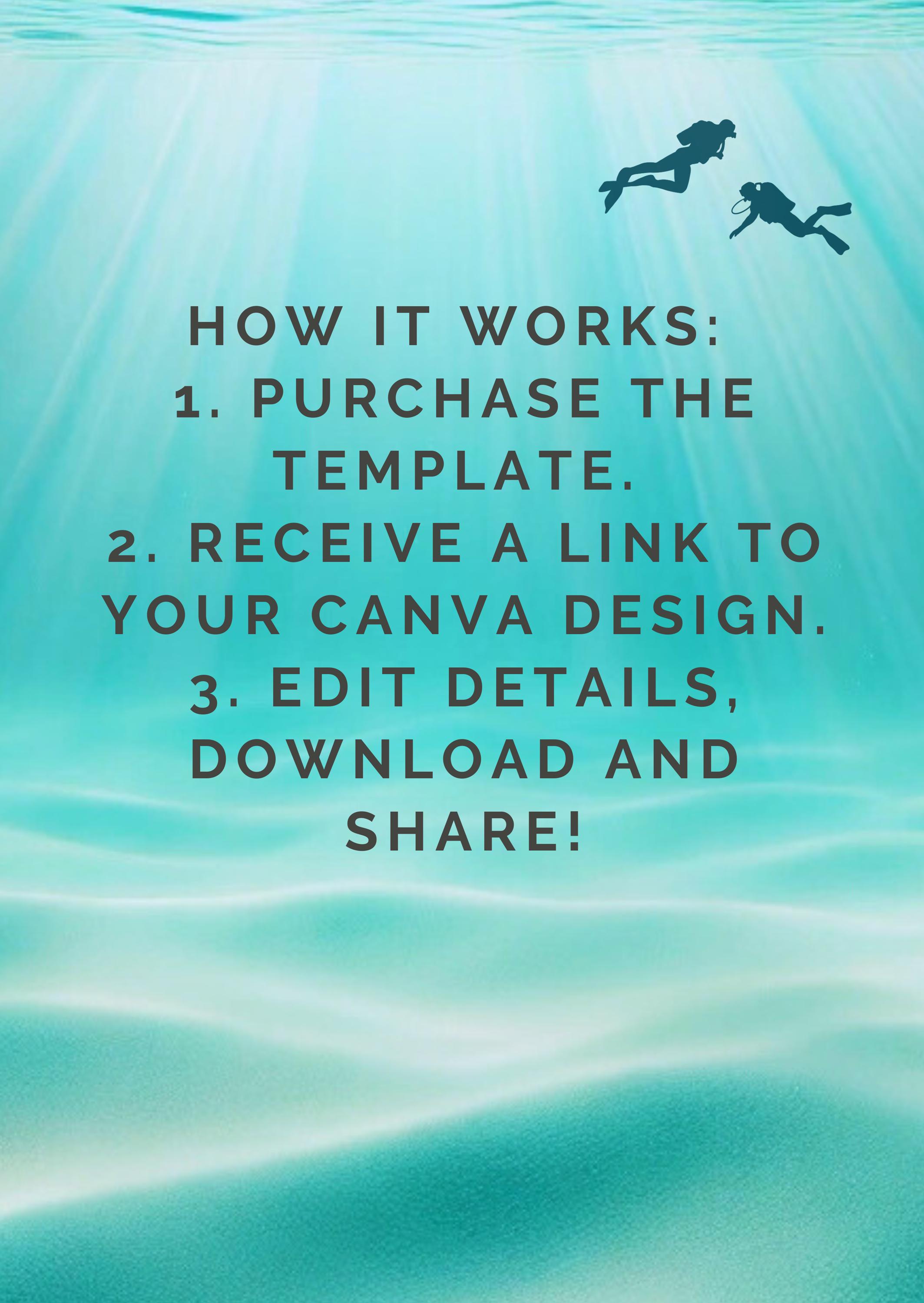 Scuba Couple Ocean Wedding Announcement PNG, Diver Save Date Engagement ...