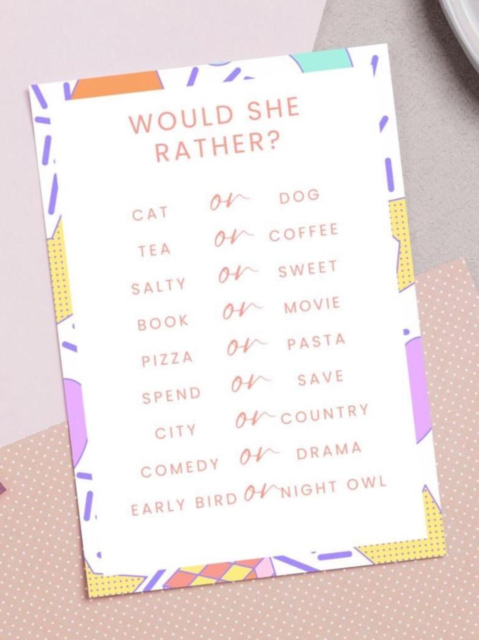 90s Hen Party Game Dare Cards Activity Printable Retro Bridal Shower ...