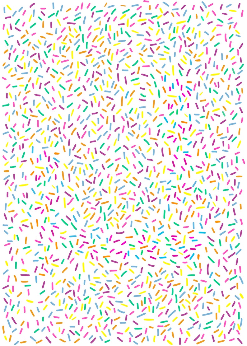 Printable Confetti Border - Pastel Sprinkles Pages Paper Craft Supplies - Rainbow Birthday Party ...