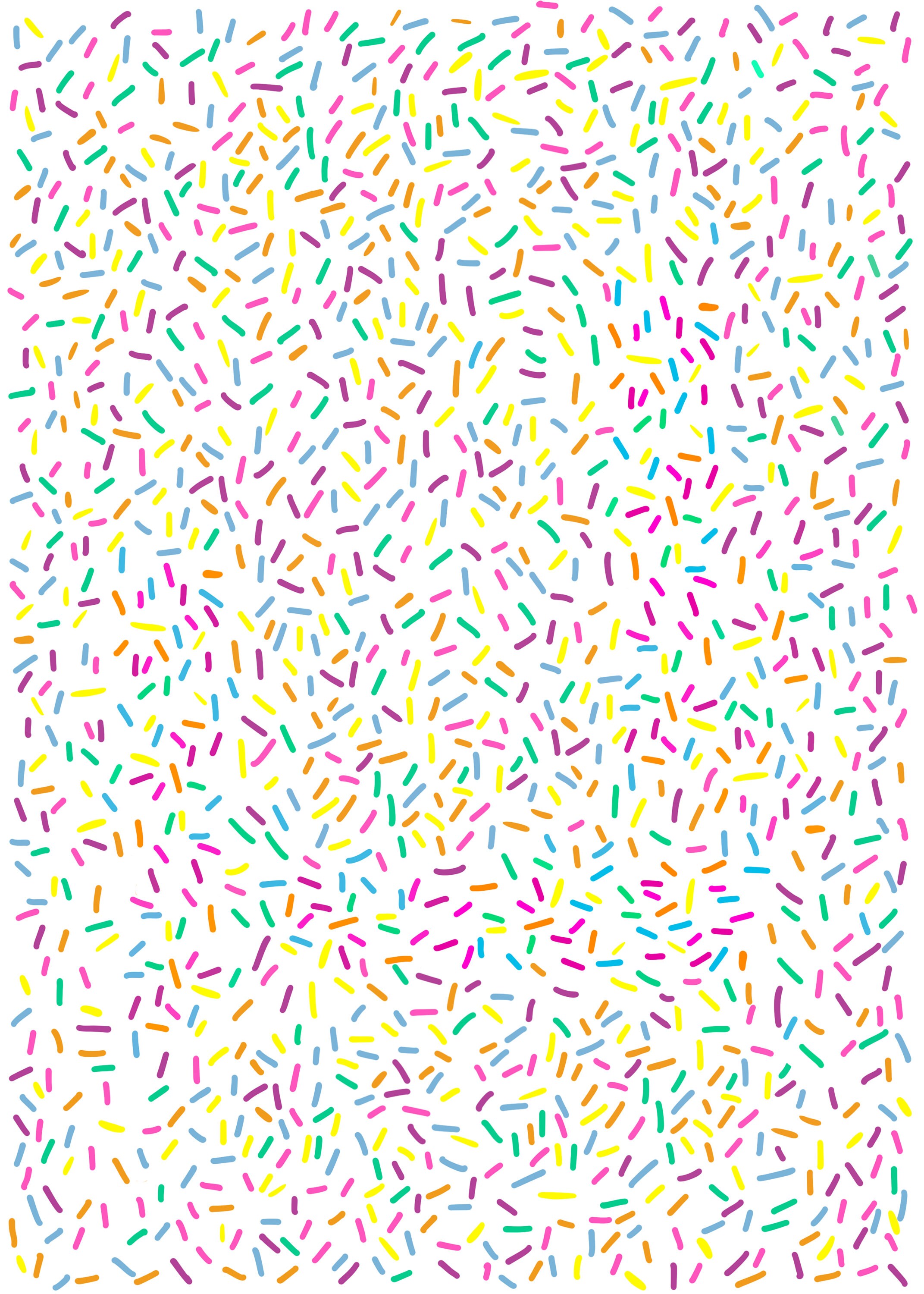 Printable Confetti Border - Pastel Sprinkles Pages Paper Craft Supplies - Rainbow Birthday Party ...