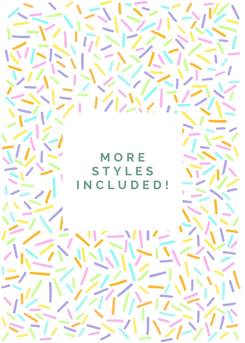 Cake Sprinkles Border Printable Paper Craft Supplies Invitation ...