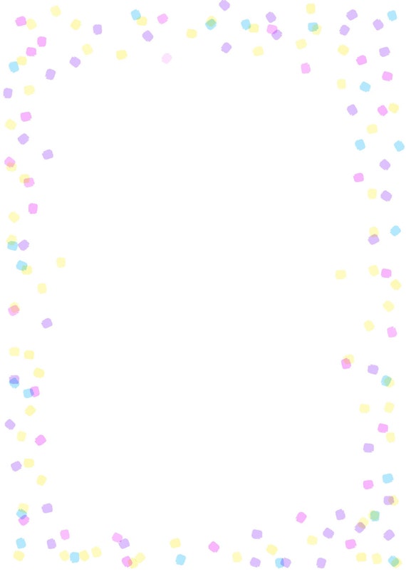 Paper, Party & Kids Papercraft Digital Confetti Frames Colorful ...