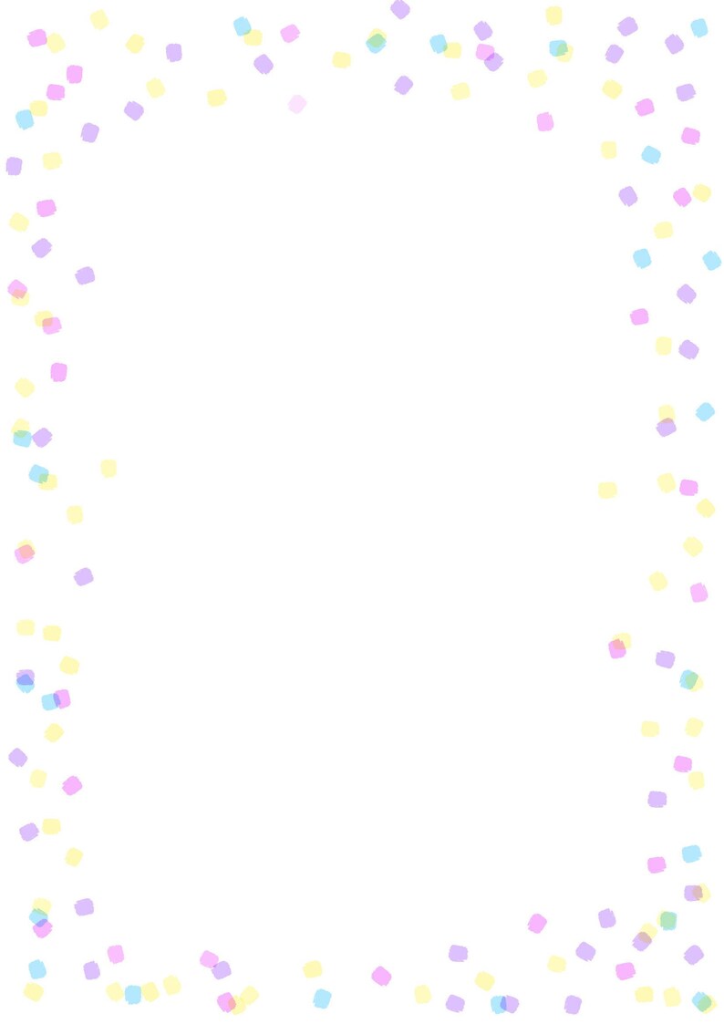 Printable Confetti Border 9 Pages Paper Craft Supplies Digital Download ...