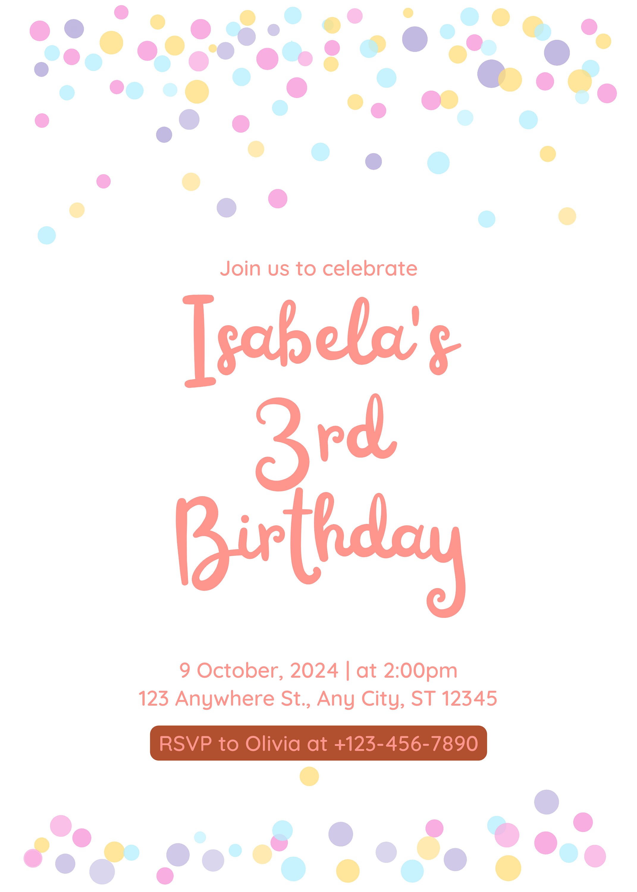 Cake Sprinkles Border Printable - Paper Craft Supplies - Invitation ...