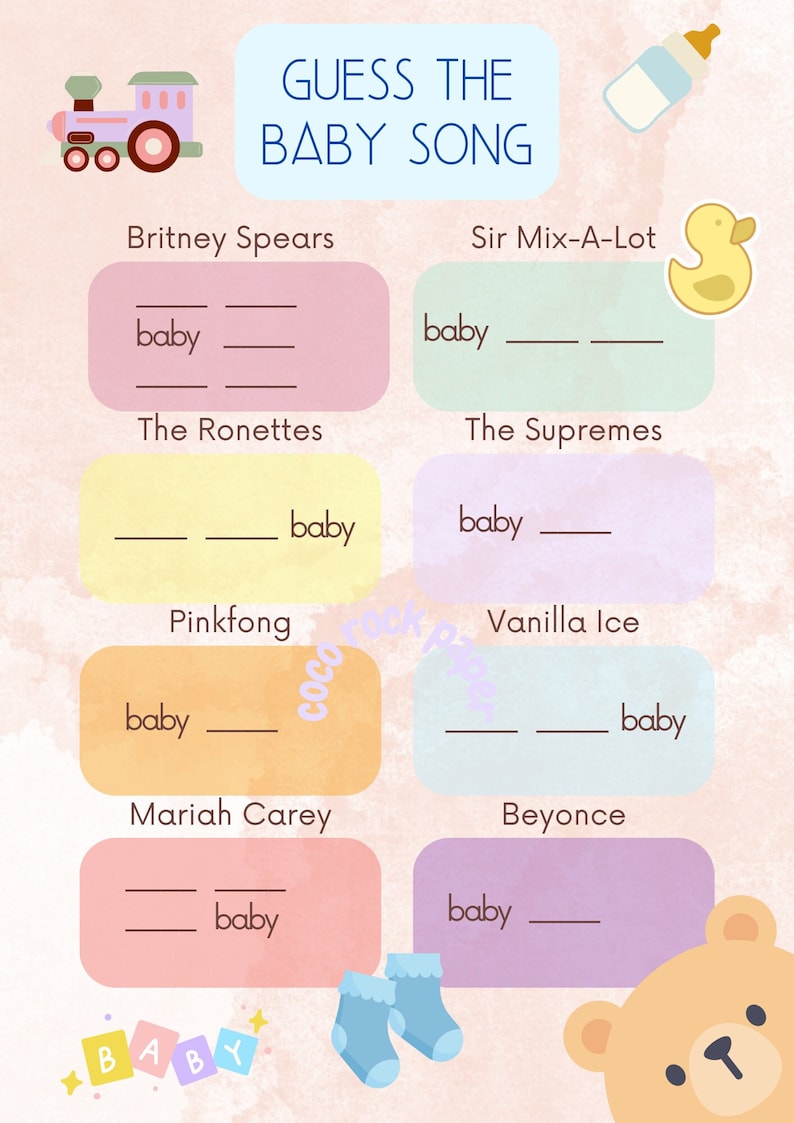 Baby Shower Games Printable - Guess the Celebrity Baby Quiz - Baby ...