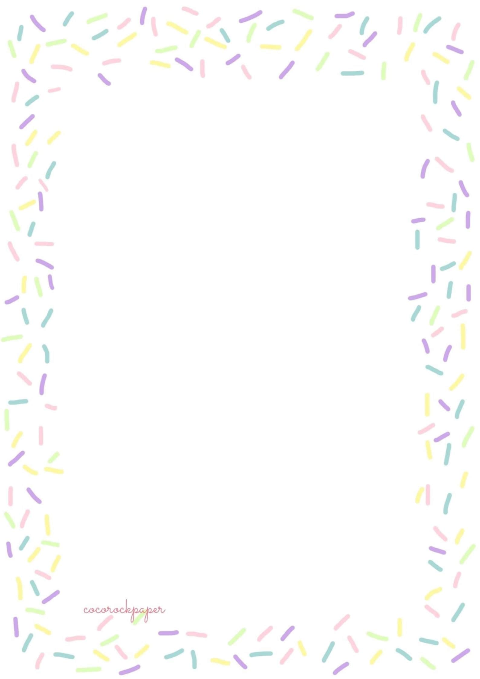 Printable Sprinkles Border 5 Pages Paper Craft Supplies | Etsy UK