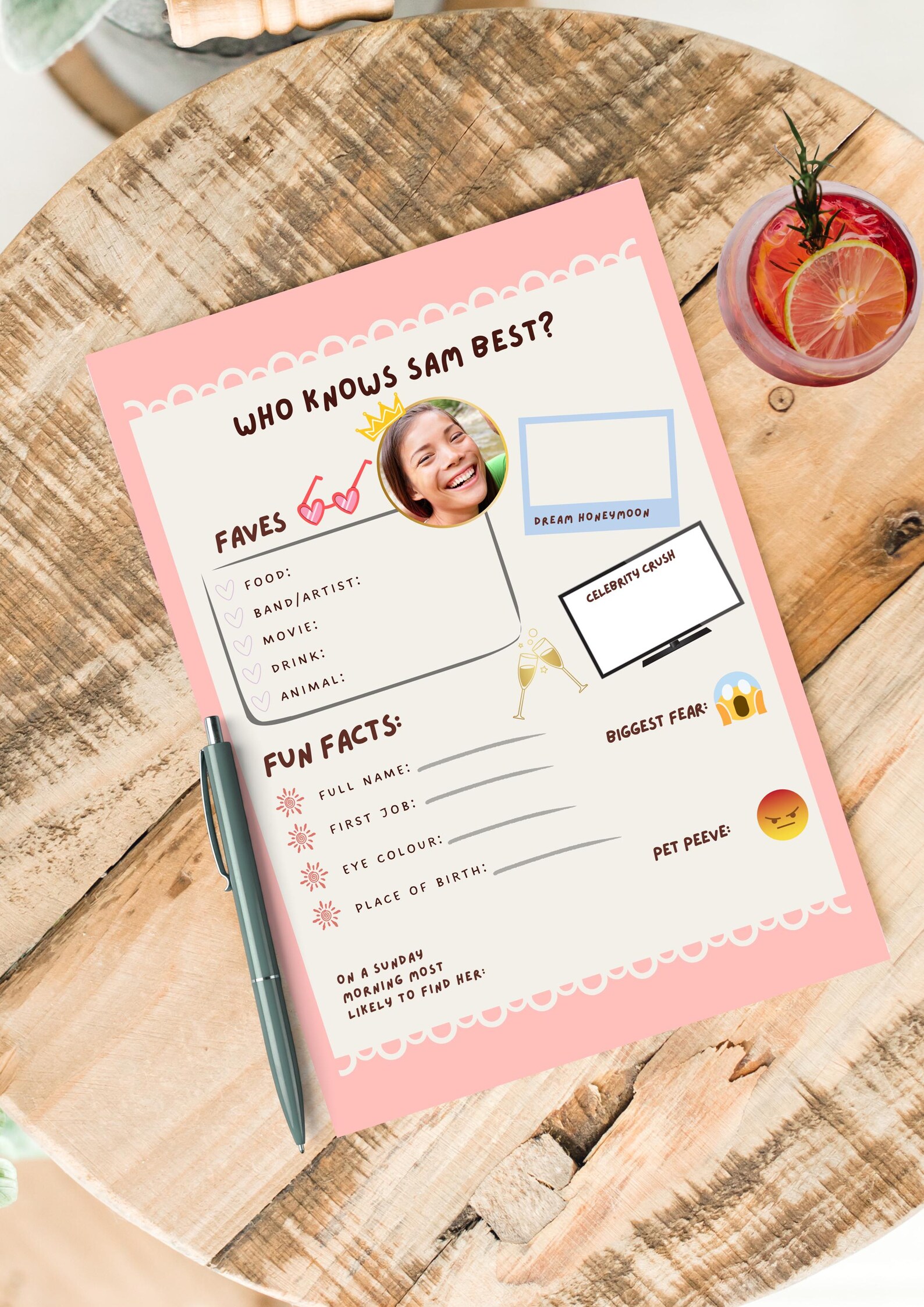 90s Hen Party Game Dare Cards Activity Printable Retro Bridal Shower ...