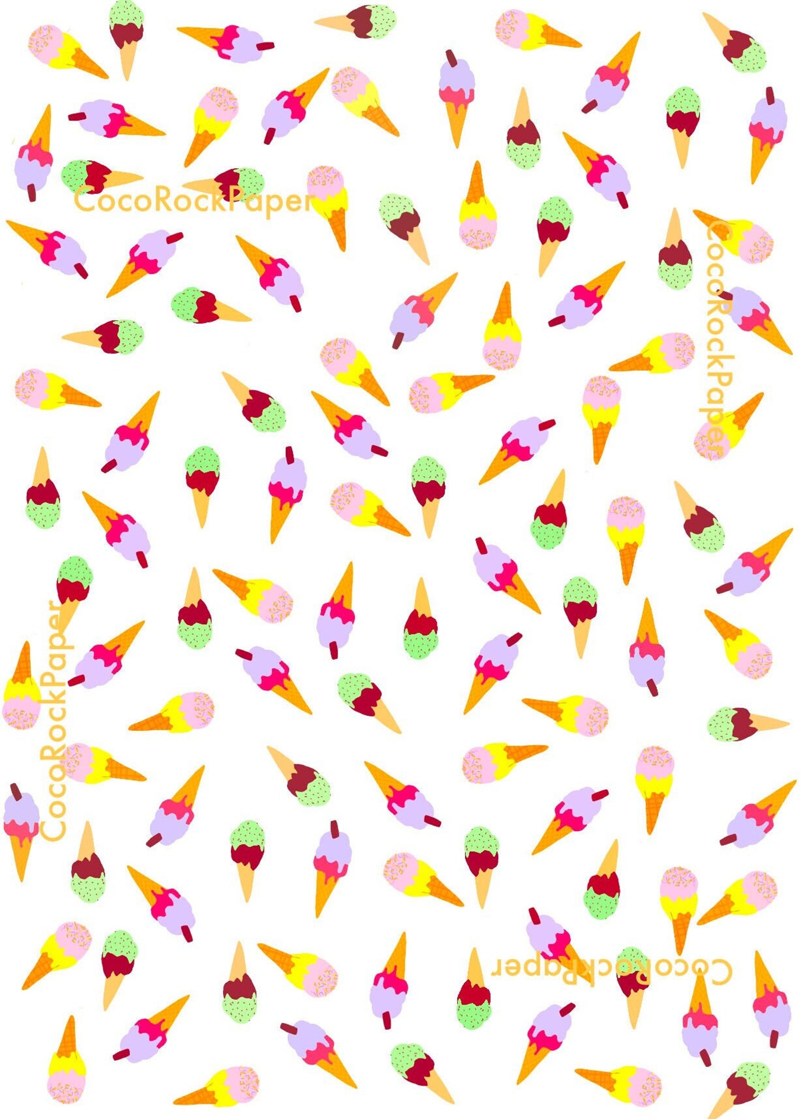 Printable Ice Cream Border - 9 Pages - Invitation Template - Pastel Ice ...