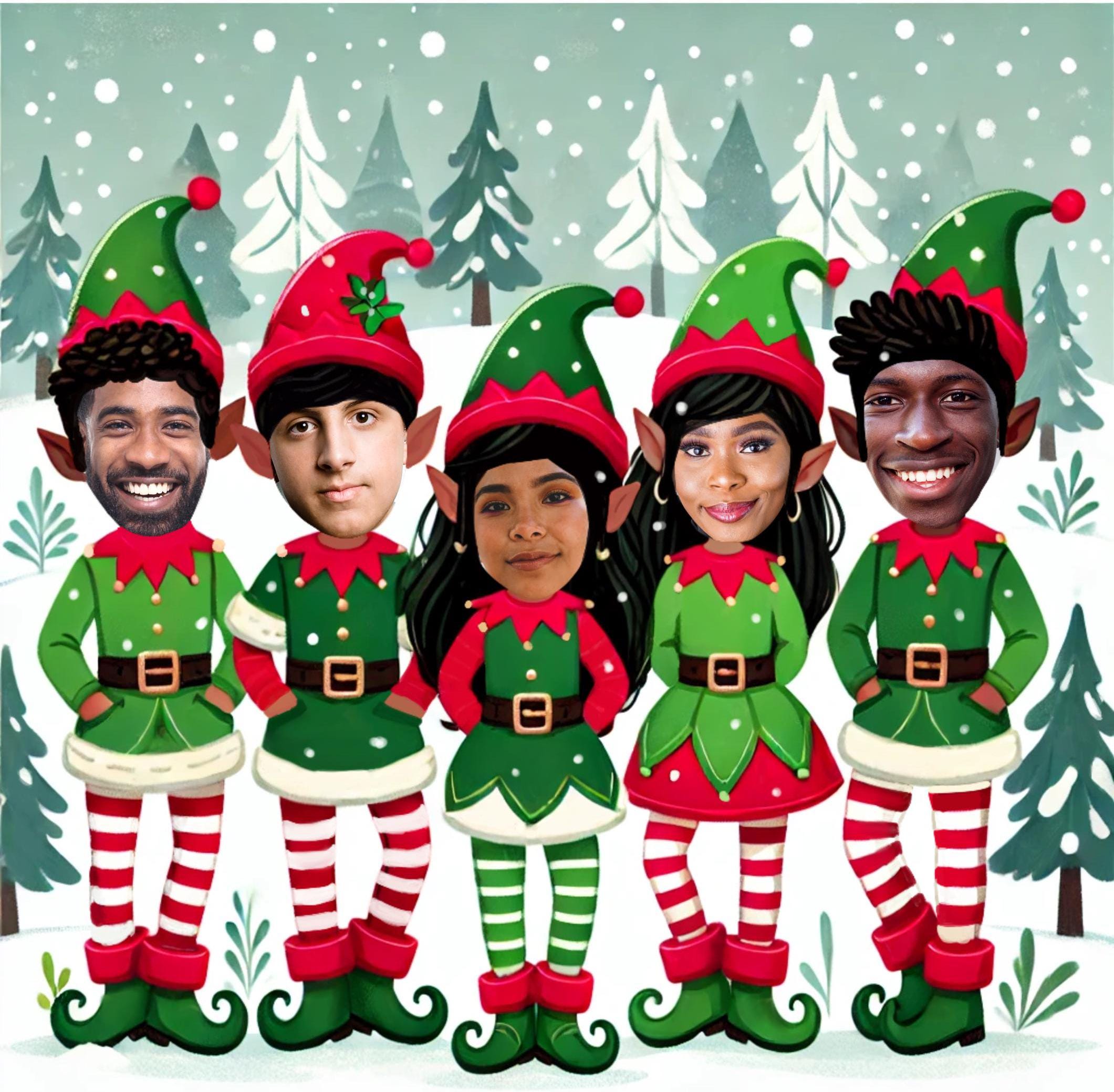 Elf Photo Template, Christmas Family Photo, Funny Card Elf Yourself ...