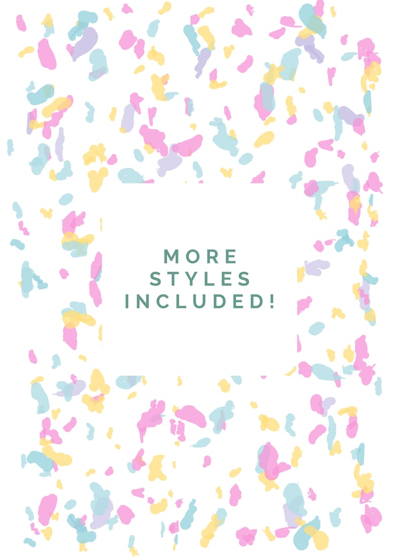 Printable Pastel Sprinkles Pages - Paper Craft Supplies - Invitation ...