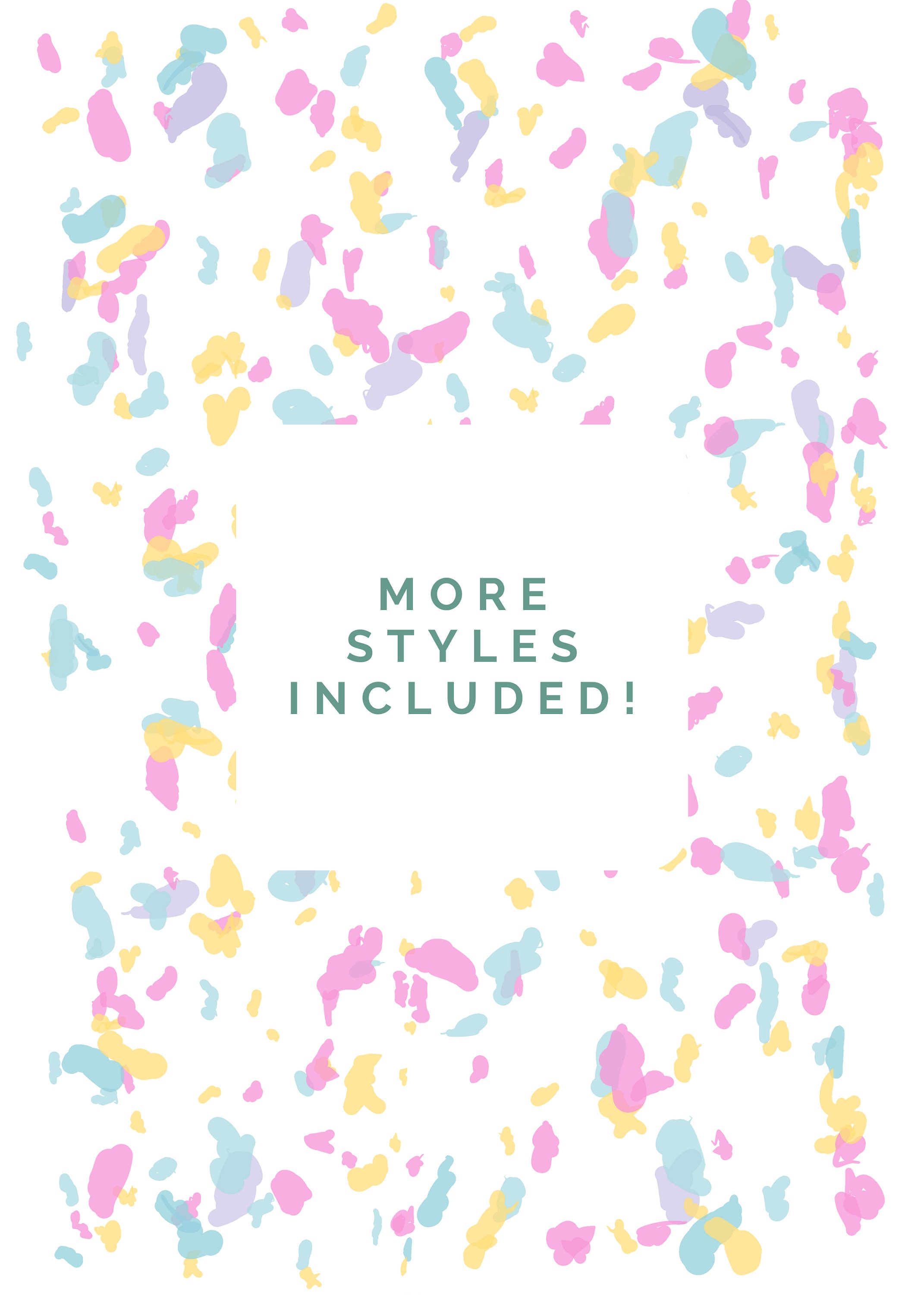 Printable Pastel Sprinkles Pages - Paper Craft Supplies - Invitation ...