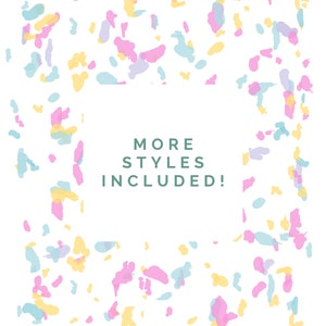 Printable Confetti Border - Pastel Sprinkles Pages Paper Craft Supplies - Rainbow Birthday Party ...